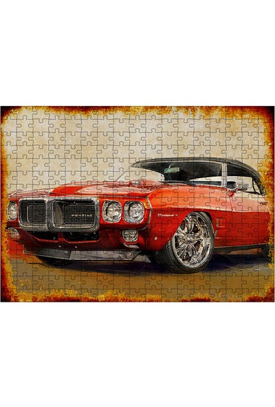 Tablomega Ahşap Mdf Puzzle Yapboz Kırmızı Pontiac 255 Parça 35*50 cm