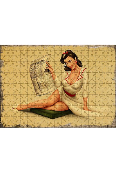 Tablomega Ahşap Mdf Puzzle Yapboz Gazete Okuyan Kadın 255 Parça 35*50 cm Tablomega Ahşap Mdf Puzzle Yapboz Gazete Okuyan Kadın 255 Parça 35*50 cm