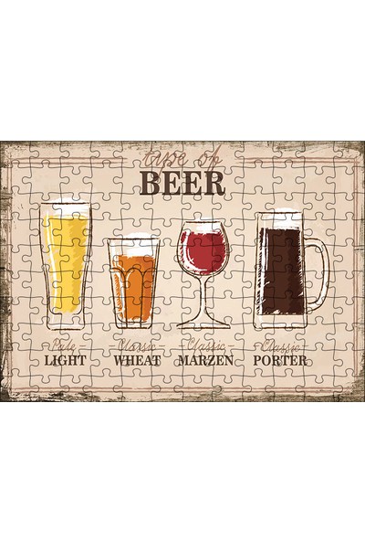 Tablomega Ahşap Mdf Puzzle Yapboz Bira Çeşitleri 120 Parça 25*35 cm Tablomega Ahşap Mdf Puzzle Yapboz Bira Çeşitleri 120 Parça 25*35 cm