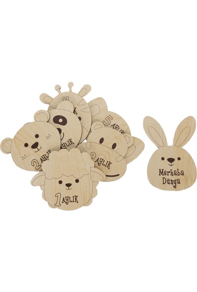 Ahşap Anı Kartları Hayvan Figürlü Ahşap Anı Kartları Hayvan Figürlü