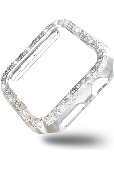 CoverZone Apple Watch 4 44MM ile Uyumlu Sert Çerçeve Diamond Kapak Apple Watch 4 44MM Koruyucu Kılıf Gold CoverZone Apple Watch 4 44MM ile Uyumlu Sert Çerçeve Diamond Kapak Apple Watch 4 44MM Koruyucu Kılıf Gold