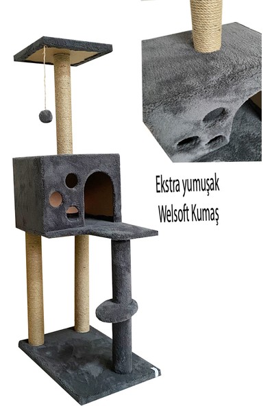 Nusoft Kedi Tırmalama ve Kedi Oyun Evi