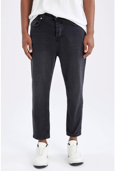 Loose Fit Normal Bel Kısa Paça Jean PANTOLON X3313AZ22SP