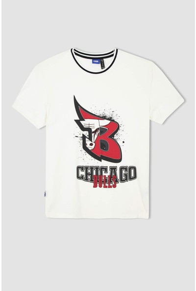 Defacto Fit Nba Chicago Bulls Lisanslı Regular Fit Bisiklet Yaka TIŞÖRT W9776AZ22SM Defacto Fit Nba Chicago Bulls Lisanslı Regular Fit Bisiklet Yaka TIŞÖRT W9776AZ22SM