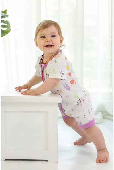 Kidzee Yazlık Şort Tulum 0.5 Tog Summer Love Zee-Romper Kidzee Yazlık Şort Tulum 0.5 Tog Summer Love Zee-Romper