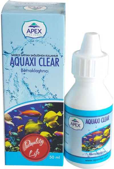 Akvaryum Berraklaştırıcı Aquaxi Clear - Apex- Akvaryum Berraklaştırıcı Aquaxi Clear - Apex-