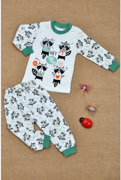 Gees Pamuk, Kurabiye Canavarı Rakun Pijama Takımı 1-3 Yaş