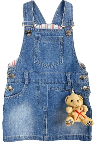 misselitte Ayıcıklı Denim Kız Bebek Jile Elbise misselitte Ayıcıklı Denim Kız Bebek Jile Elbise