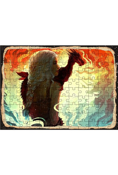 Tablomega Ahşap Mdf Puzzle Yapboz Khaleesi 120 Parça 25*35 cm