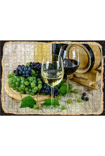 Tablomega Ahşap Mdf Puzzle Yapboz Şarap ve Üzüm 500 Parça 50*70 cm Tablomega Ahşap Mdf Puzzle Yapboz Şarap ve Üzüm 500 Parça 50*70 cm