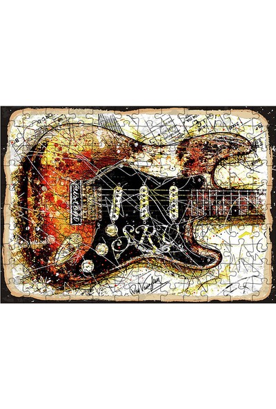Tablomega Ahşap Mdf Puzzle Yapboz Gitar Çizimi 120 Parça 25*35 cm Tablomega Ahşap Mdf Puzzle Yapboz Gitar Çizimi 120 Parça 25*35 cm