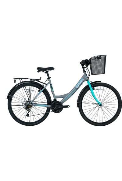 Bisan Mabella Bayan Şehir Bisikleti 35CM V 24 Jant 21 Vites Mat Gri Yeşil Bisan Mabella Bayan Şehir Bisikleti 35CM V 24 Jant 21 Vites Mat Gri Yeşil