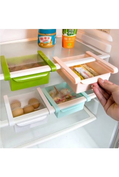Buzdolabı Düzenleyici - Sürgülü Pembe Organizer