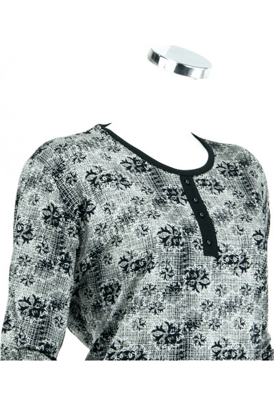 Oppland Kadın Sümbül Desenli Uzun Kollu Yuvarlak Yaka Geniş Kalıp Likralı Viskon Penye Kumaş Büyük Beden Anne Bluz Oppland Kadın Sümbül Desenli Uzun Kollu Yuvarlak Yaka Geniş Kalıp Likralı Viskon Penye Kumaş Büyük Beden Anne Bluz