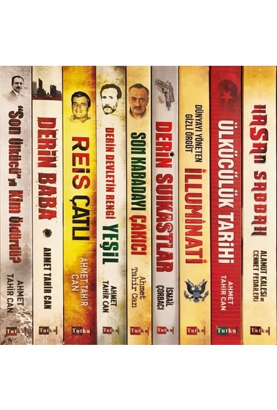 Derin Devlet Seti - 9 Kitap - Derin Baba, Yeşil, Reis Çatlı, Çakıcı, Son Ülkücü, Illuminati, Ülkücülük Tarihi, Hasan Sabbah Ahmet Tahir Can- Derin Devlet Seti - 9 Kitap - Derin Baba, Yeşil, Reis Çatlı, Çakıcı, Son Ülkücü, Illuminati, Ülkücülük Tarihi, Hasan Sabbah Ahmet Tahir Can-