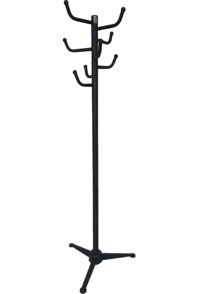 Binsy Asya Kaktüs Model Portmanto Askılık Vestiyer Metal Ayaklı Askılık Siyah