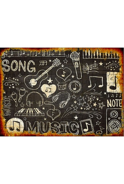 Tablomega Ahşap Mdf Puzzle Yapboz Müzik Kültürü 120 Parça 25*35 cm Tablomega Ahşap Mdf Puzzle Yapboz Müzik Kültürü 120 Parça 25*35 cm