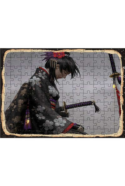 Tablomega Ahşap Mdf Puzzle Yapboz Japon Samuray Kadın 120 Parça 25*35 cm Tablomega Ahşap Mdf Puzzle Yapboz Japon Samuray Kadın 120 Parça 25*35 cm