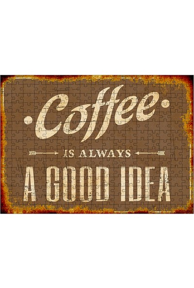 Tablomega Ahşap Mdf Puzzle Yapboz Coffe Is Always A Good Idea 255 Parça 35*50 cm Tablomega Ahşap Mdf Puzzle Yapboz Coffe Is Always A Good Idea 255 Parça 35*50 cm
