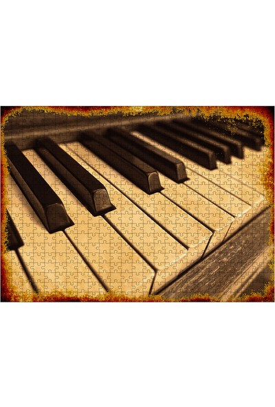 Tablomega Ahşap Mdf Puzzle Yapboz Piyano 500 Parça 50*70 cm