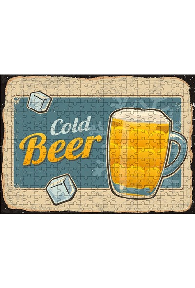 Tablomega Ahşap Mdf Puzzle Yapboz Soğuk Bira 255 Parça 35*50 cm