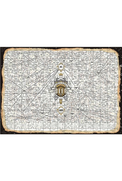 Tablomega Ahşap Mdf Puzzle Yapboz Bira Kültürü 255 Parça 35*50 cm