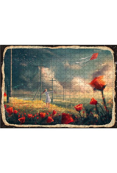 Tablomega Ahşap Mdf Puzzle Yapboz Uçurtma Uçuran Kız 500 Parça 50*70 cm Tablomega Ahşap Mdf Puzzle Yapboz Uçurtma Uçuran Kız 500 Parça 50*70 cm