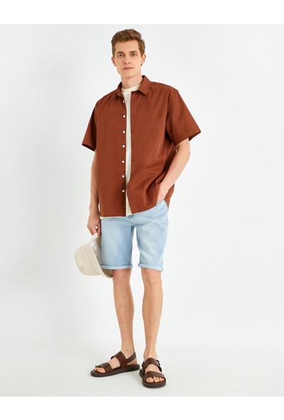 Koton Katlamalı Paça Kot Şort