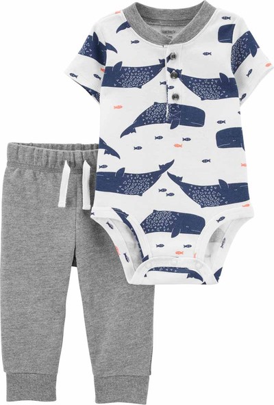 Erkek Bebek Body Pantolon Set 2'li Paket