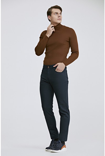 D'S Damat Ds Damat Slim Fit Lacivert Düz Chino Pantolon