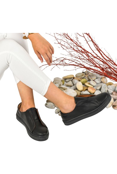 Moosefield Hakiki Deri Siyah Kadın Sneaker Moosefield Hakiki Deri Siyah Kadın Sneaker