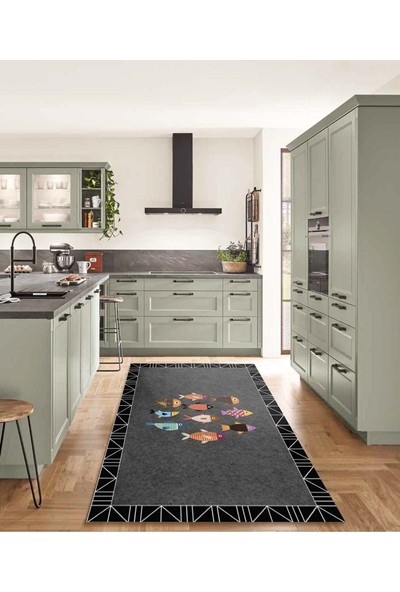 Milroma Dijital Baskı Mutfak Halısı