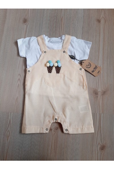 Modanın Sesi Dondurmalı Unisex Salopet Takım