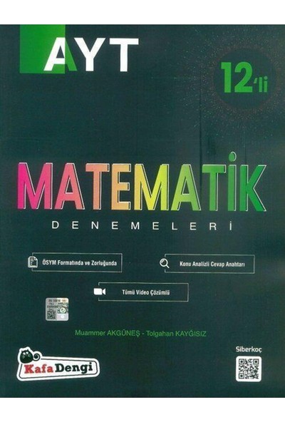 Ayt Matematik 12'li Deneme Kafa Dengi Yayınları Ayt Matematik 12'li Deneme Kafa Dengi Yayınları