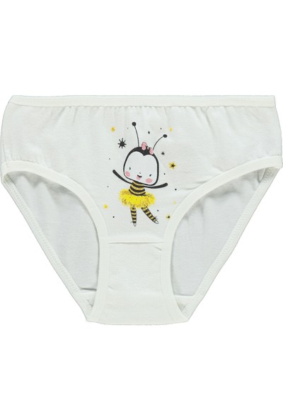 Donella Kız Çocuk Külot 2-6 Yaş Ekru