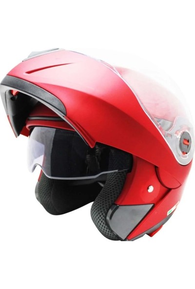 Free-M FR-961 Çene Açılır Motosiklet Kaskı L Beden Kırmızı