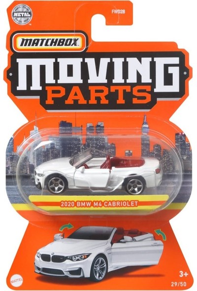 Matchbox Moving Parts Hareketli Parçalar 2020 Bmw M4 Cabriolet FWD28