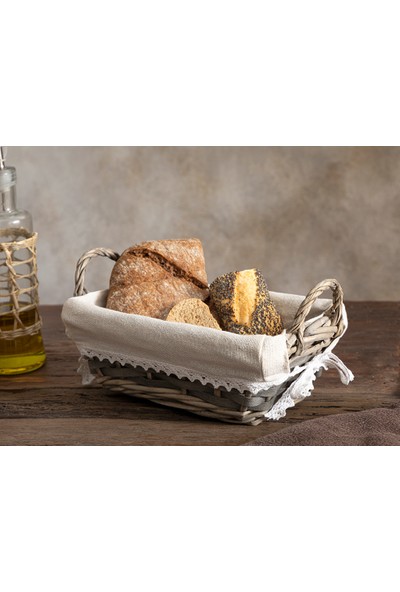 English Home Armo Hasır Ekmek Sepeti 24X15 cm Kahve English Home Armo Hasır Ekmek Sepeti 24X15 cm Kahve