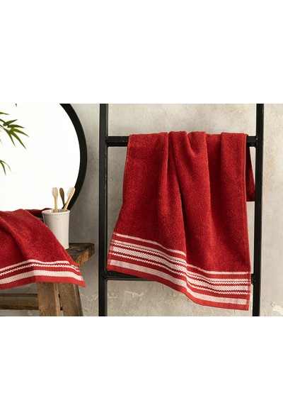 English Home Polka Dot Pamuklu Yüz Havlusu 50X70 cm Kiremit