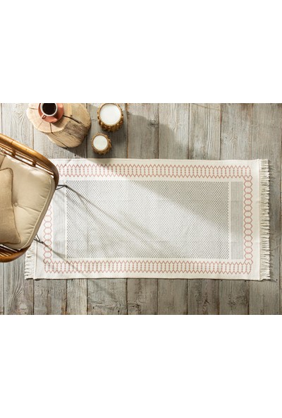 English Home Riley Dokuma Kilim 80X150 cm Krem Siyah English Home Riley Dokuma Kilim 80X150 cm Krem Siyah