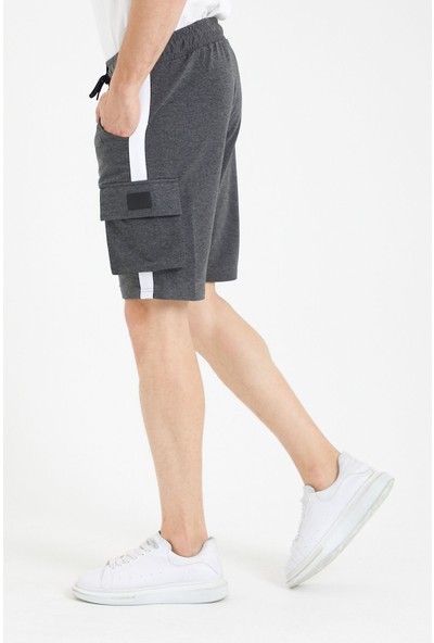 Maesse Erkek Antrasit Kargo Cepli Günlük Şort