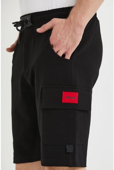 Maesse Erkek Siyah Jeans Fashion Kargo Cepli Günlük Şort Maesse Erkek Siyah Jeans Fashion Kargo Cepli Günlük Şort