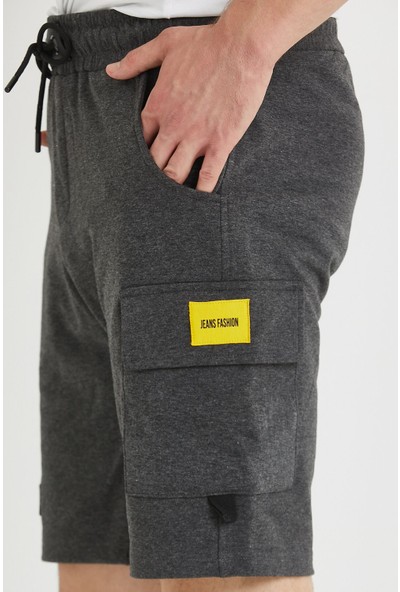 Maesse Erkek Antrasitkargo Cepli Günlük Şort
