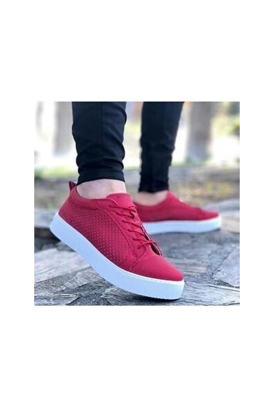 Ksdn Bağcıklı Kırmızı Delikli Yazlık Spor Erkek Ayakkabısı Ksdn Bağcıklı Kırmızı Delikli Yazlık Spor Erkek Ayakkabısı