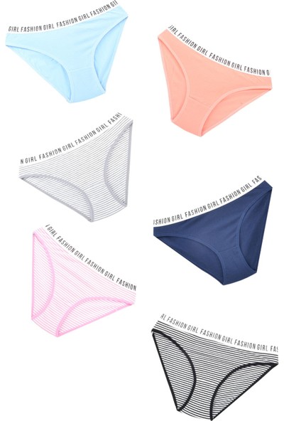 Tutku Kadın 6 Lı Fashion Girl Pamuklu Slip Karışık Renkler - Standart Tutku Kadın 6 Lı Fashion Girl Pamuklu Slip Karışık Renkler - Standart