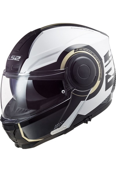 Ls2 Scope Çene Açılır Vizörlü Arch Beyaz-Tıtanıum Kask (Large Bed Ls2 Scope Çene Açılır Vizörlü Arch Beyaz-Tıtanıum Kask (Large Bed