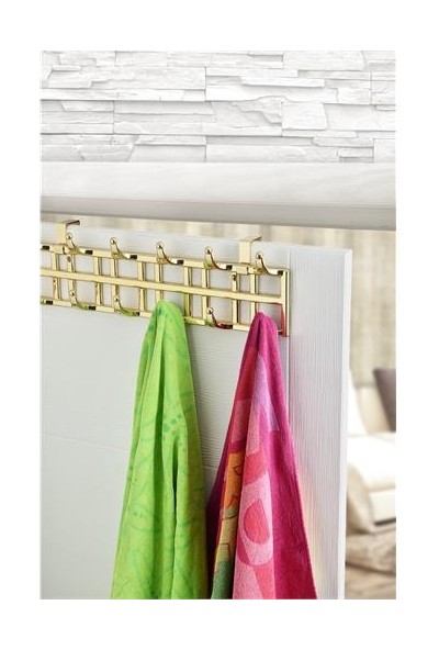 Yenihomecare 6 Adet Polite Kapı Arkası Askı Gold 714553