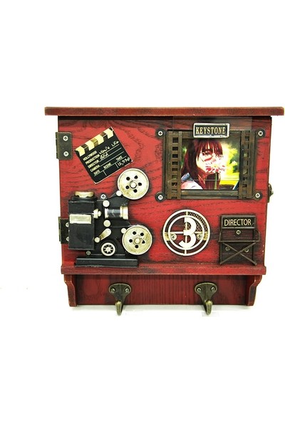 El Yapımı Sinema Temalı Askılık-