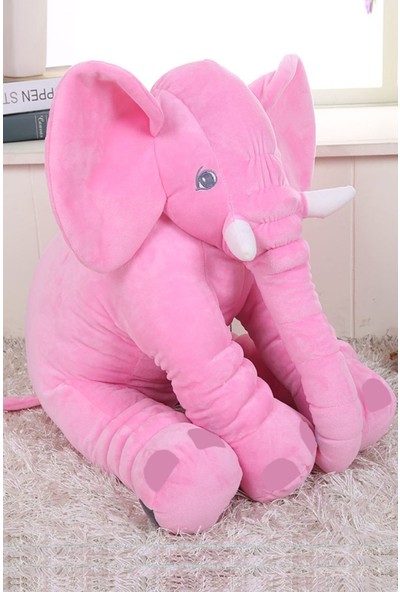 Yumuşacık Uyku Arkadaşım Fil 80 cm Oyuncak Dev Boy Uyku Fili Yastık Pembe Yumuşacık Uyku Arkadaşım Fil 80 cm Oyuncak Dev Boy Uyku Fili Yastık Pembe