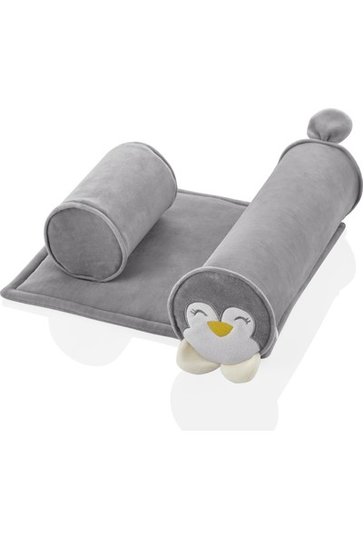 Angel Of Life Gri Renk Kadife Nakışlı Yan Yatma Yastığı Angel Of Life Gri Renk Kadife Nakışlı Yan Yatma Yastığı